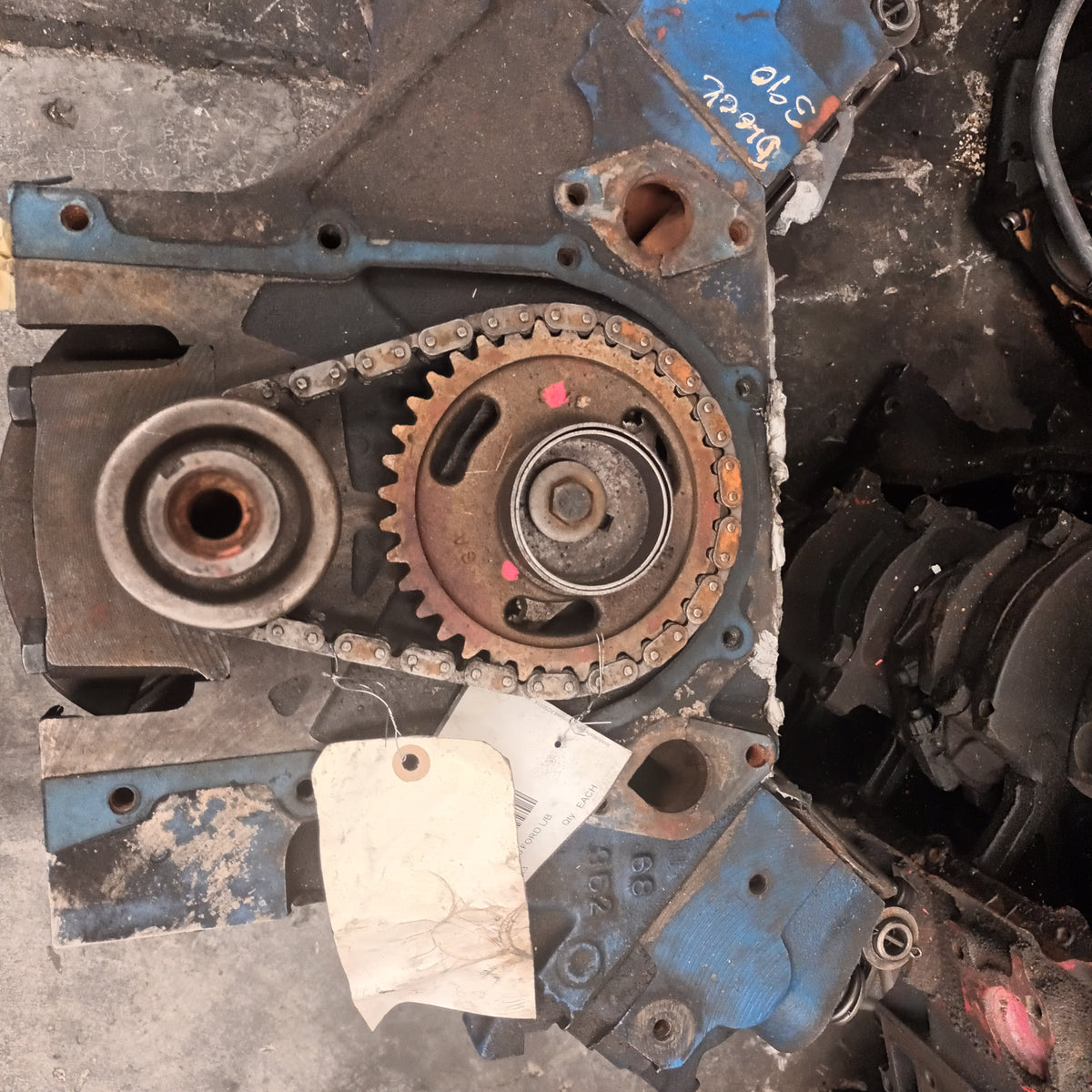 FORD 390 FE LONG ENGINE HEADS ON BLOCK WITH ROTATING ASSY NO OIL PAN O ...