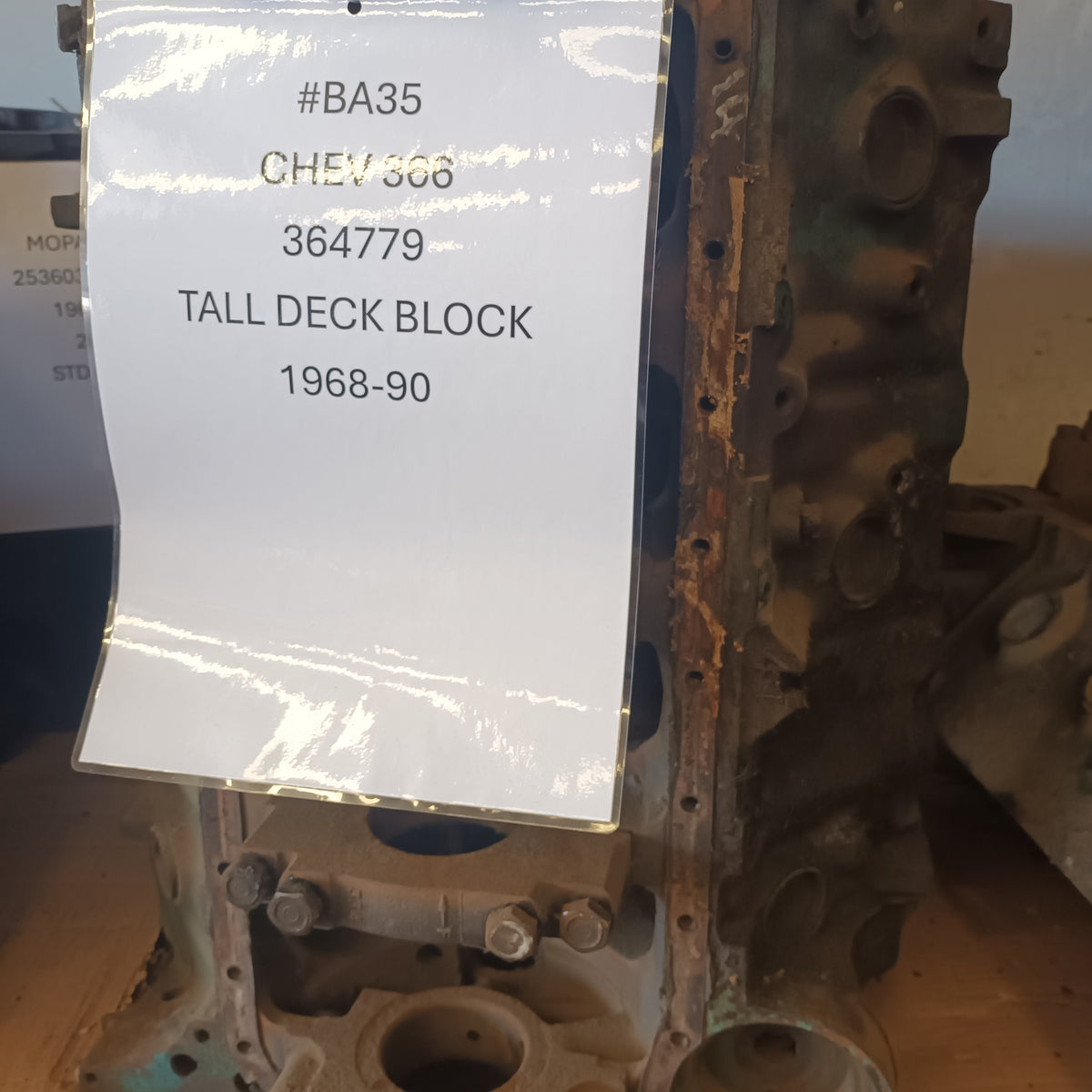 CHEV 366 TALL DECK BLOCK CASTING 364779 USED – Silvester V8